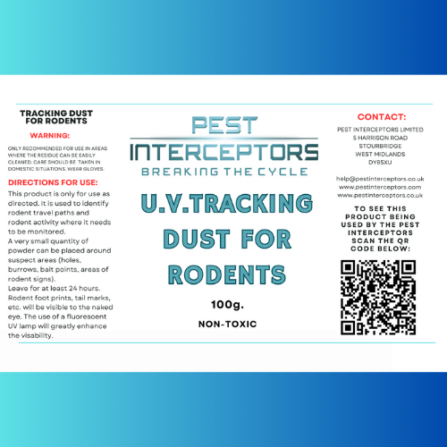 U.V. TRACKING DUST for RODENTS – PEST INTERCEPTORS