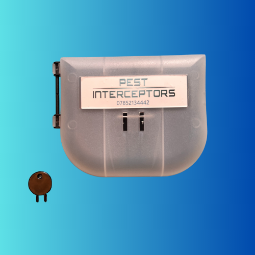 1x Mouse Bait Station with the Pest Interceptors Blue Bar Mouse Trap i ...